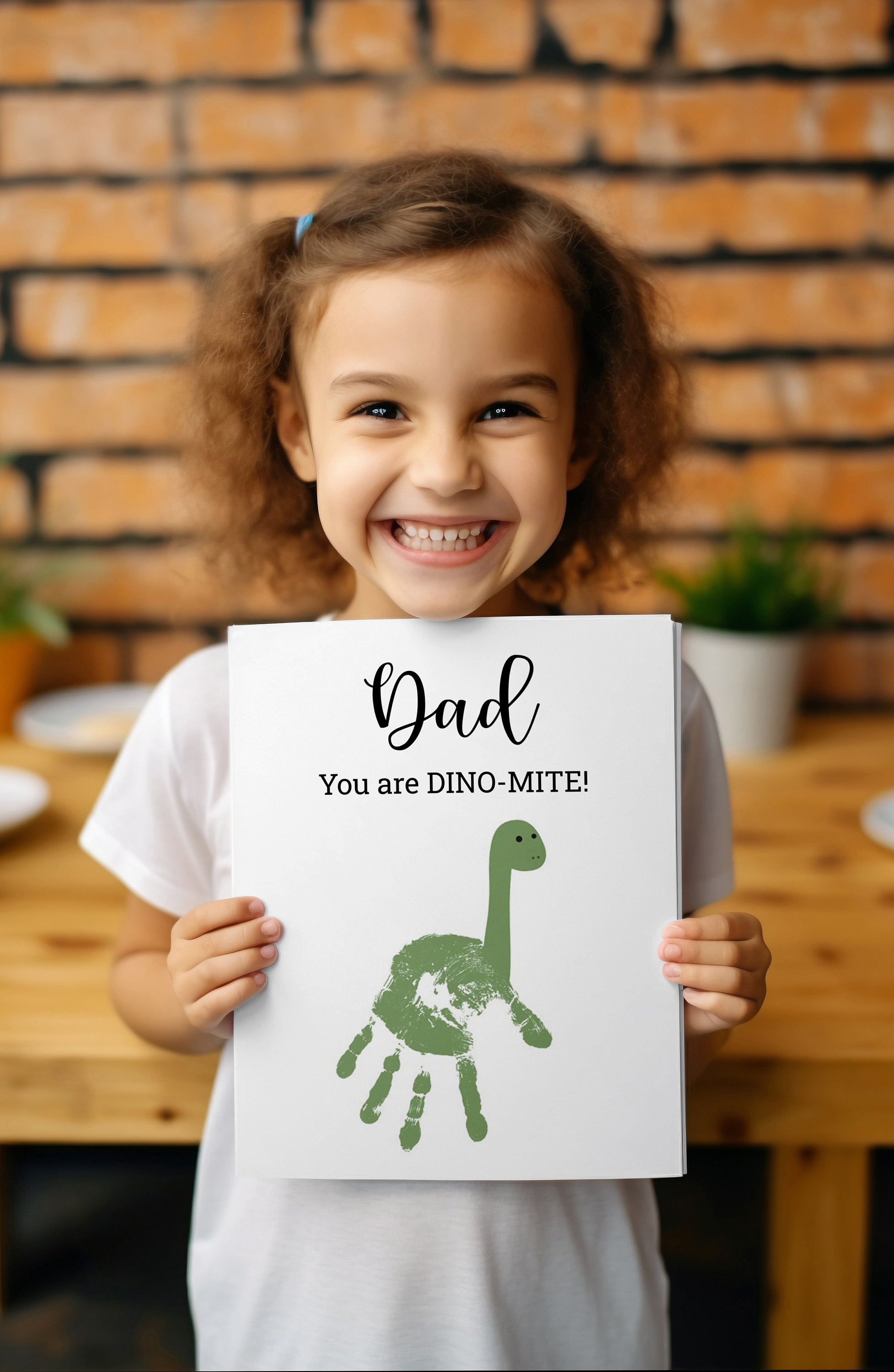 Dinosaur Handprint Art Craft, First Father's Day, Dad You Are DINO_MITE ...