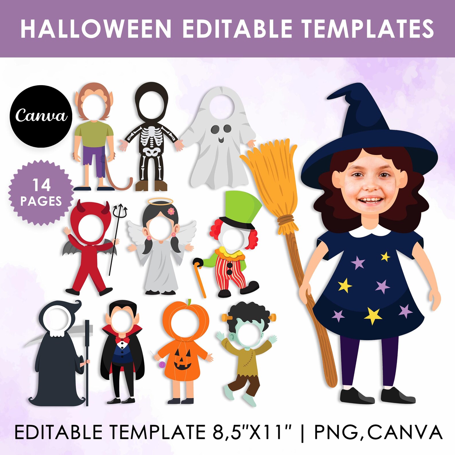 14x Halloween Costume Photo Frames, Bundle, Add Your Own Photo, DIY ...