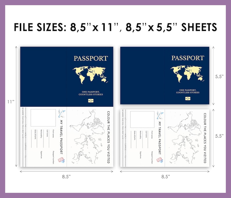Printable Play Passport & Travel Activity Pack for Kids, Airport ...
