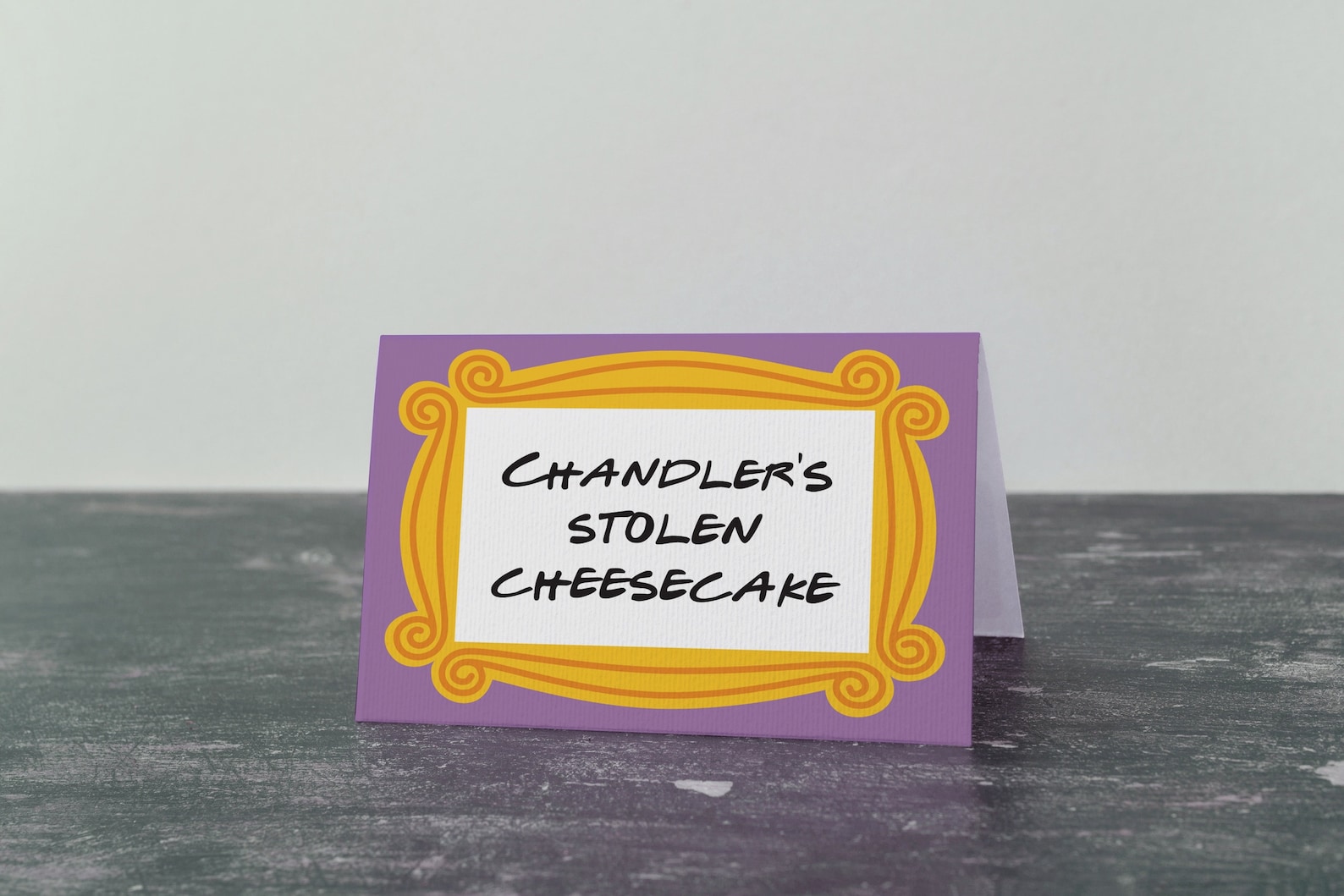 Editable Friends Theme Food Label, Place | Buffet Cards, Custom, Food ...