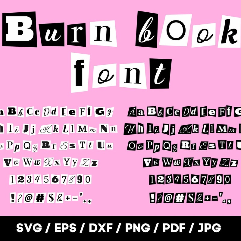 The Burn Book Font - Etsy
