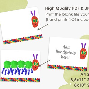 The Hungry Caterpillar, Handprint Art Craft, Crafts for Kids | for ...