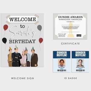 The Office Theme Birthday Party Decorations, BUNDLE, Office Banner ...