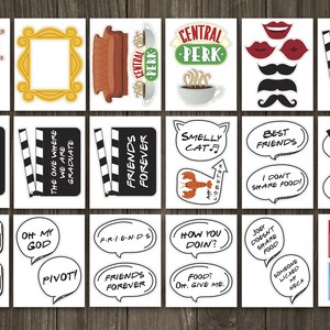 Friends Photo Booth Props, Friends Theme Birthday Party Props, Friends ...