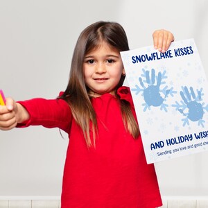 Snowflakes Handprint Art Craft, Christmas Crafts for Kids, Holiday ...