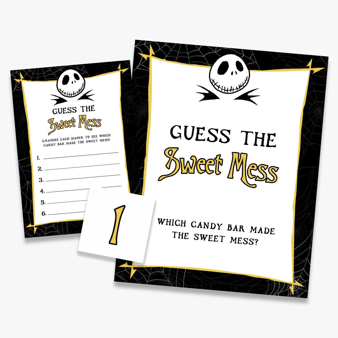 Guess the Sweet Mess, Poopy Diaper Game, Halloween Theme, Nightmare ...
