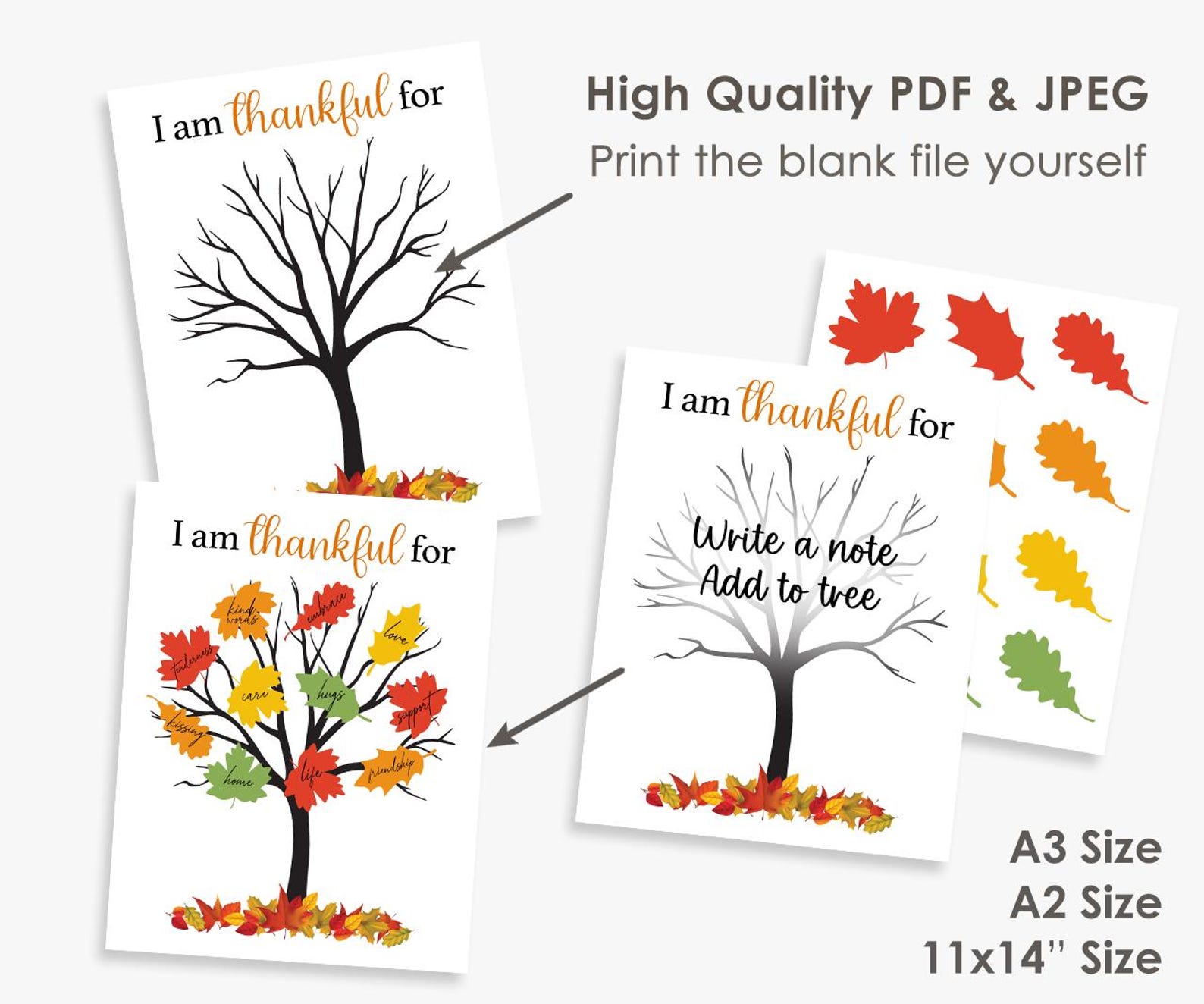 Fall Tree Activity Kit, Give Thanks to God, Thanksgiving Craft for Kids ...
