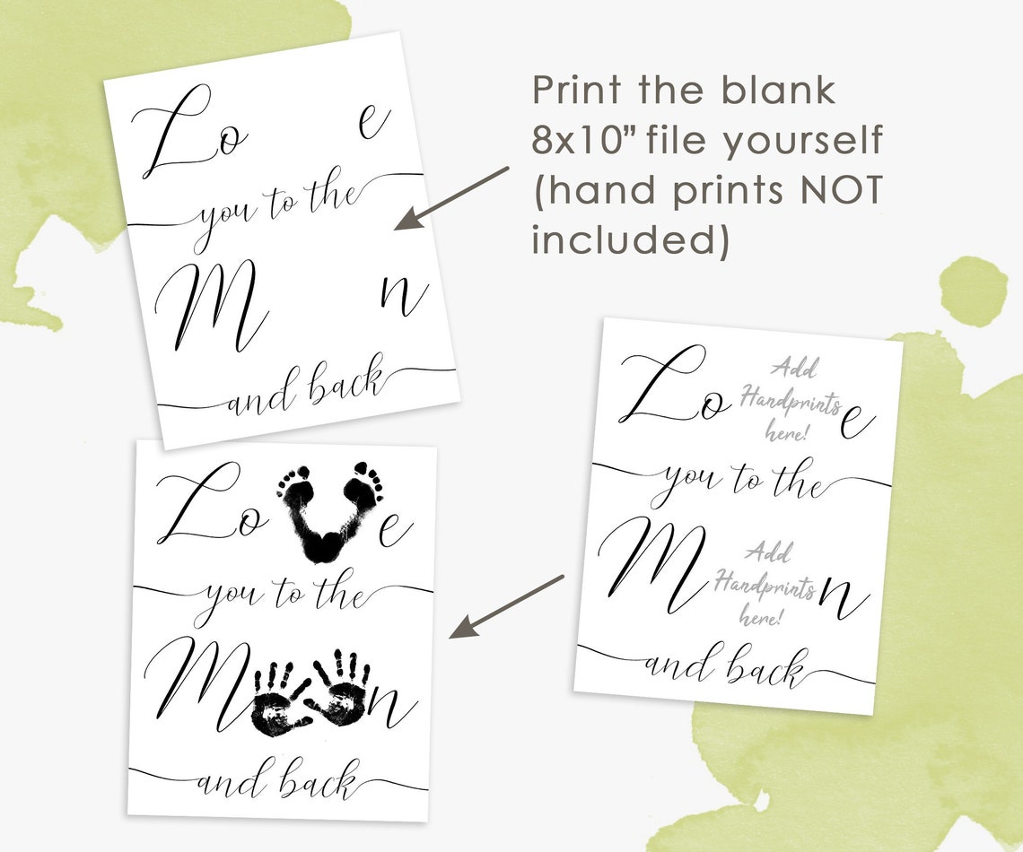 Handprint Art Craft, I Love You to the Moon & Back, Valentine's Day ...