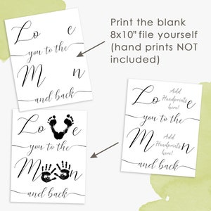 Handprint Art Craft, I Love You to the Moon & Back, Valentine's Day ...