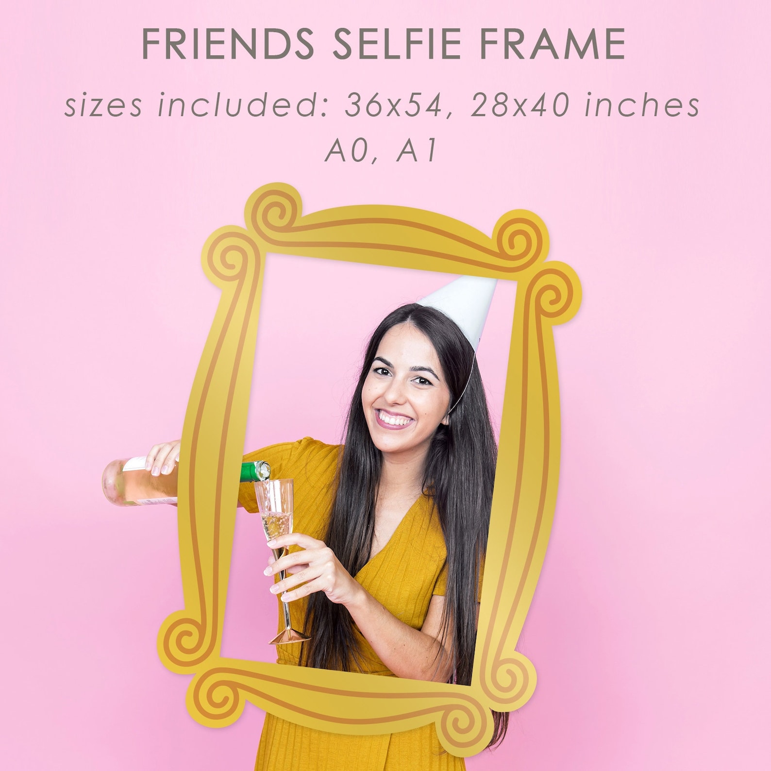 Friends Photo Booth Frame & Props, Editable, Friends Theme Bridal ...