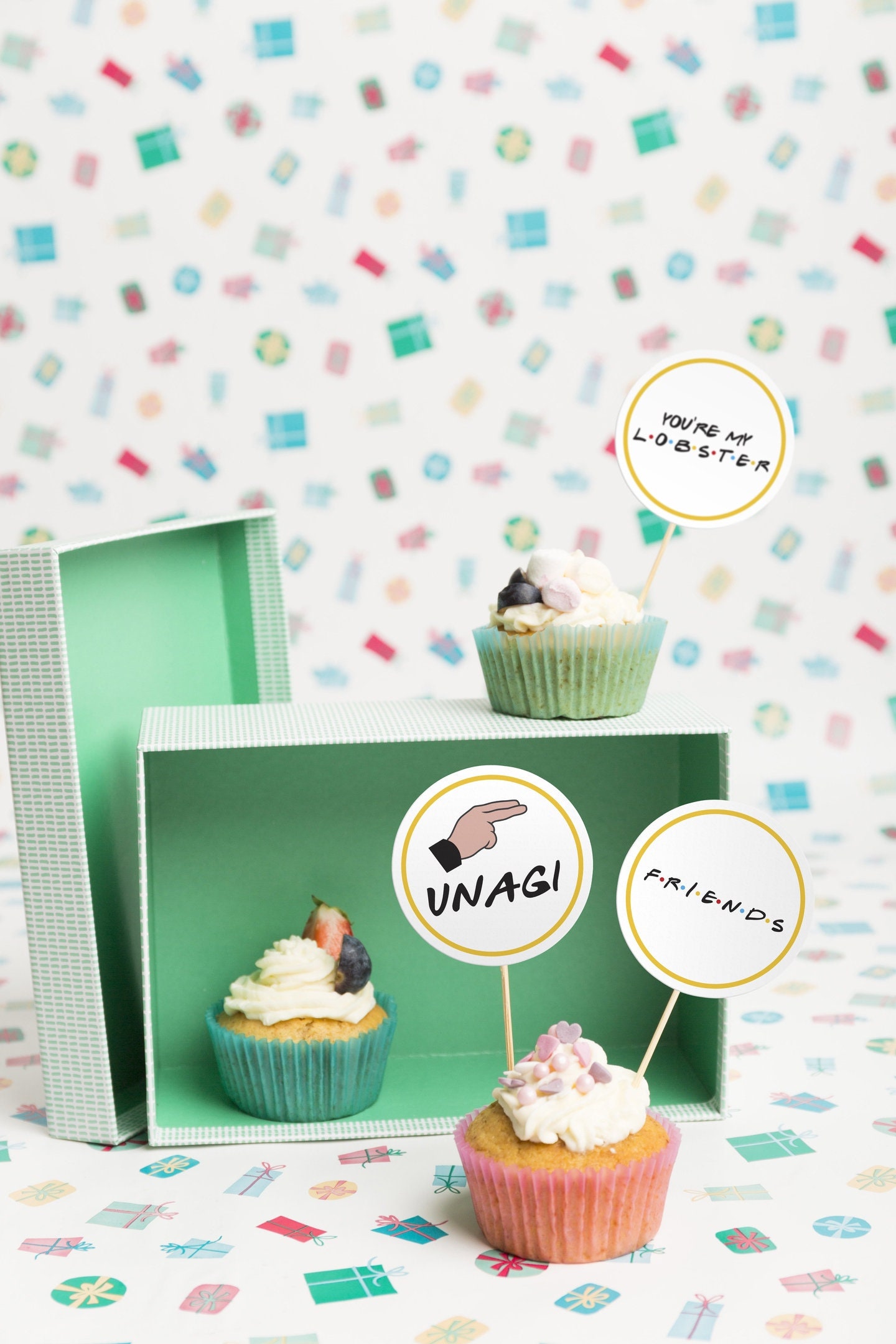 Editable Friends Birthday Cupcake Toppers, Friends Theme Birthday Party ...