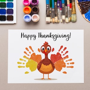 Thanksgiving Turkey Handprint Art for Kids, Fall | Autumn Handprint ...