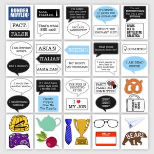 The Office Photo Booth Props, the Office Theme Party Supplies, DIY ...