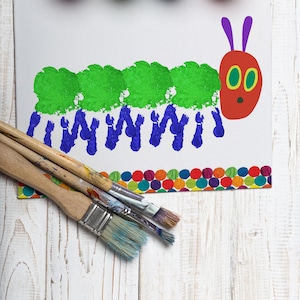 The Hungry Caterpillar, Handprint Art Craft, Crafts for Kids | for ...