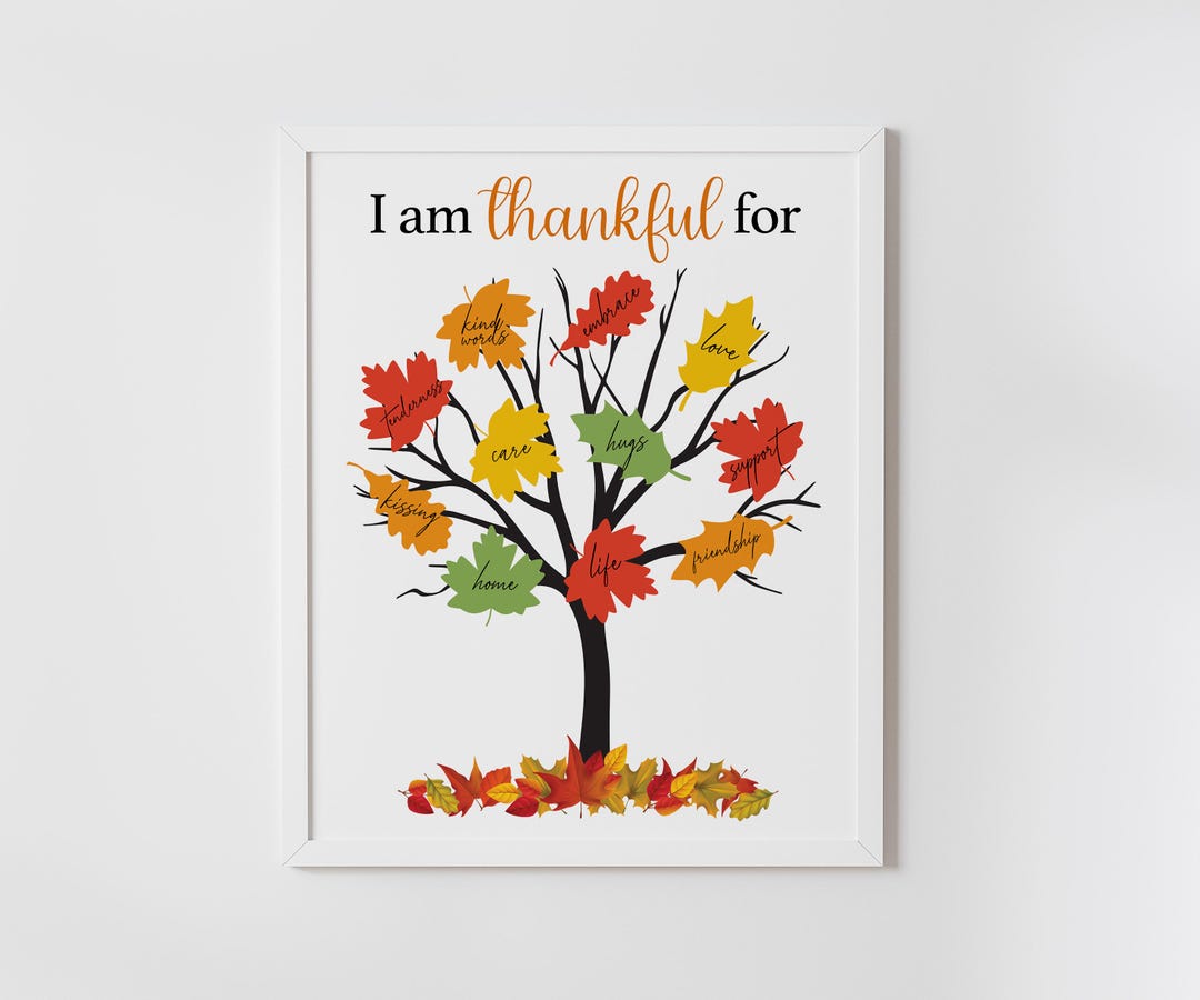 Fall Tree Activity Kit, Give Thanks to God, Thanksgiving Craft for Kids ...