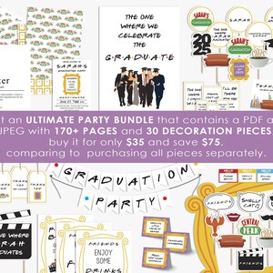 Friends Photo Booth Props, Friends Theme Graduation Party Props ...