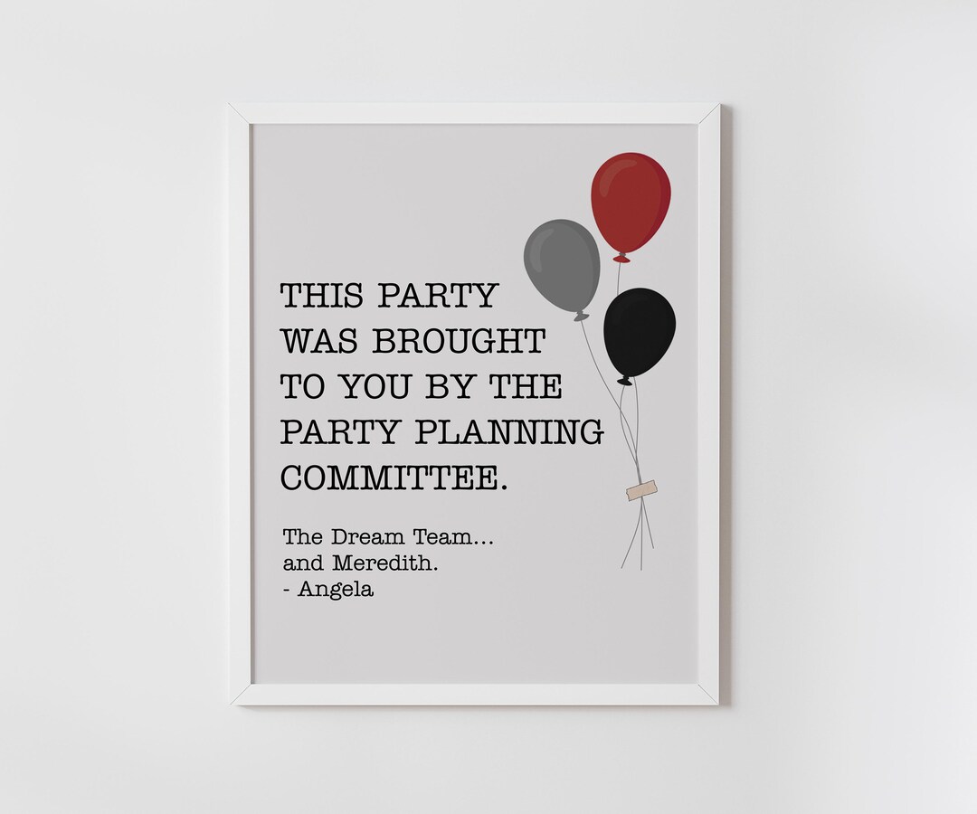 The Office Theme Party Sign, Funny Decor, Printable, Pdf, Jpeg, Instant ...