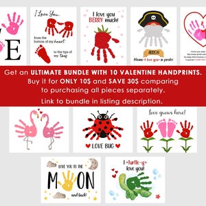 Strawberry Handprint Art Craft, I Love You Berry Much, Valentine's Day ...