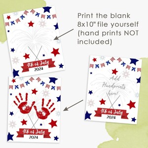 4th of July, Handprint Art Craft, Preschool, Independence Day, Kids ...