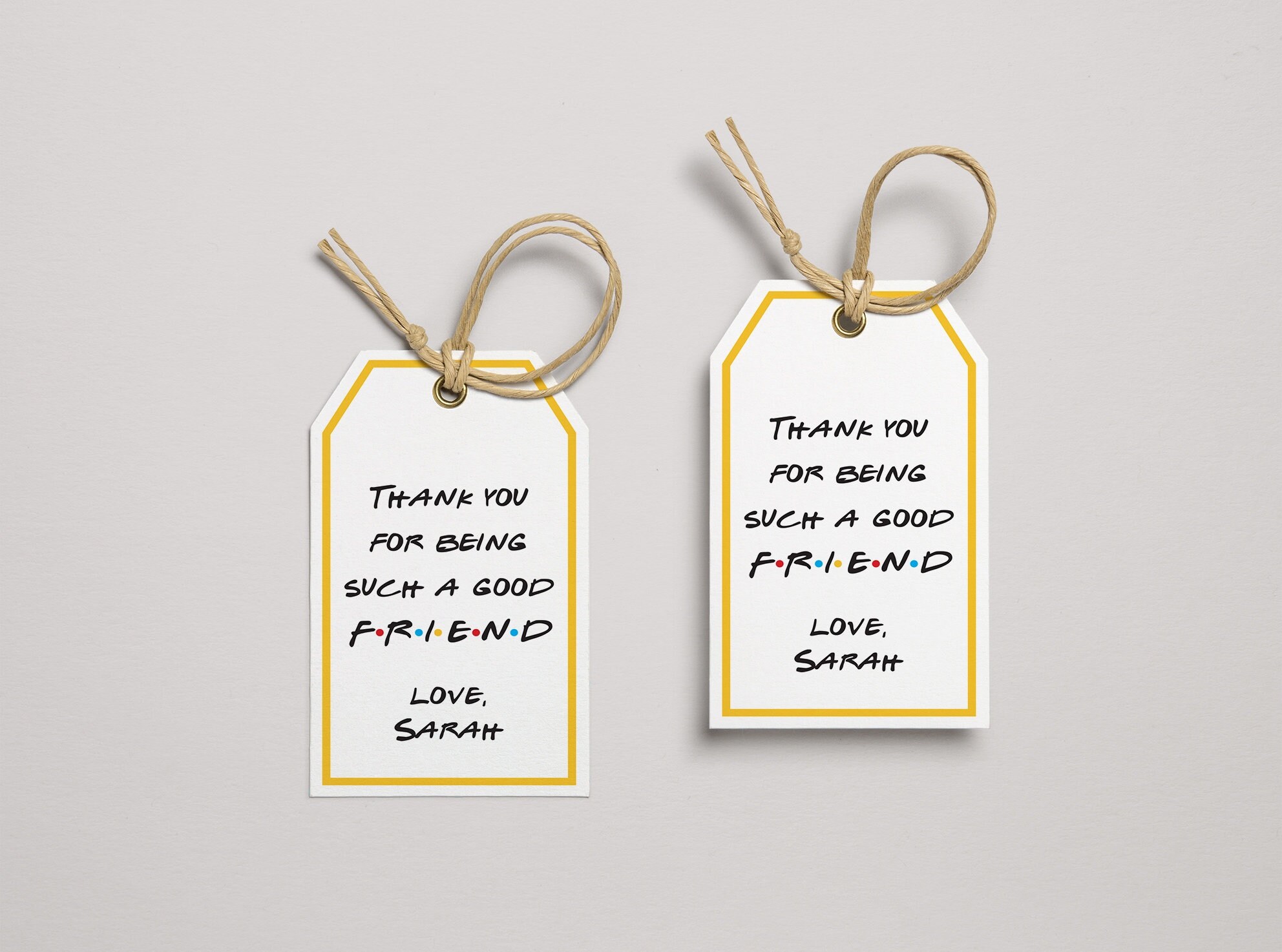 Editable Friends Gift Tag, Friends Theme Birthday Party Favor Tag ...