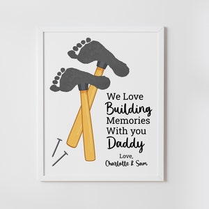 Father's Day Handprint Art Craft, BUNDLE, Daddy Birthday Gift From Baby ...