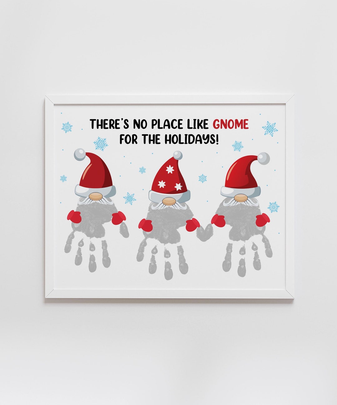 Christmas Gnomes Handprint Art Craft, DIY, Toddler | Preschool Kids ...