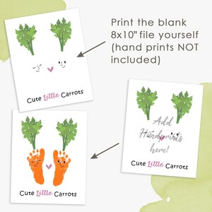Easter Footprint Art, Crafts for Kids, Cute Little Carrots, Carrot ...