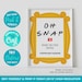 Oh Snap Sign, EDITABLE, Friends Theme Hashtag Sign, Personalized ...