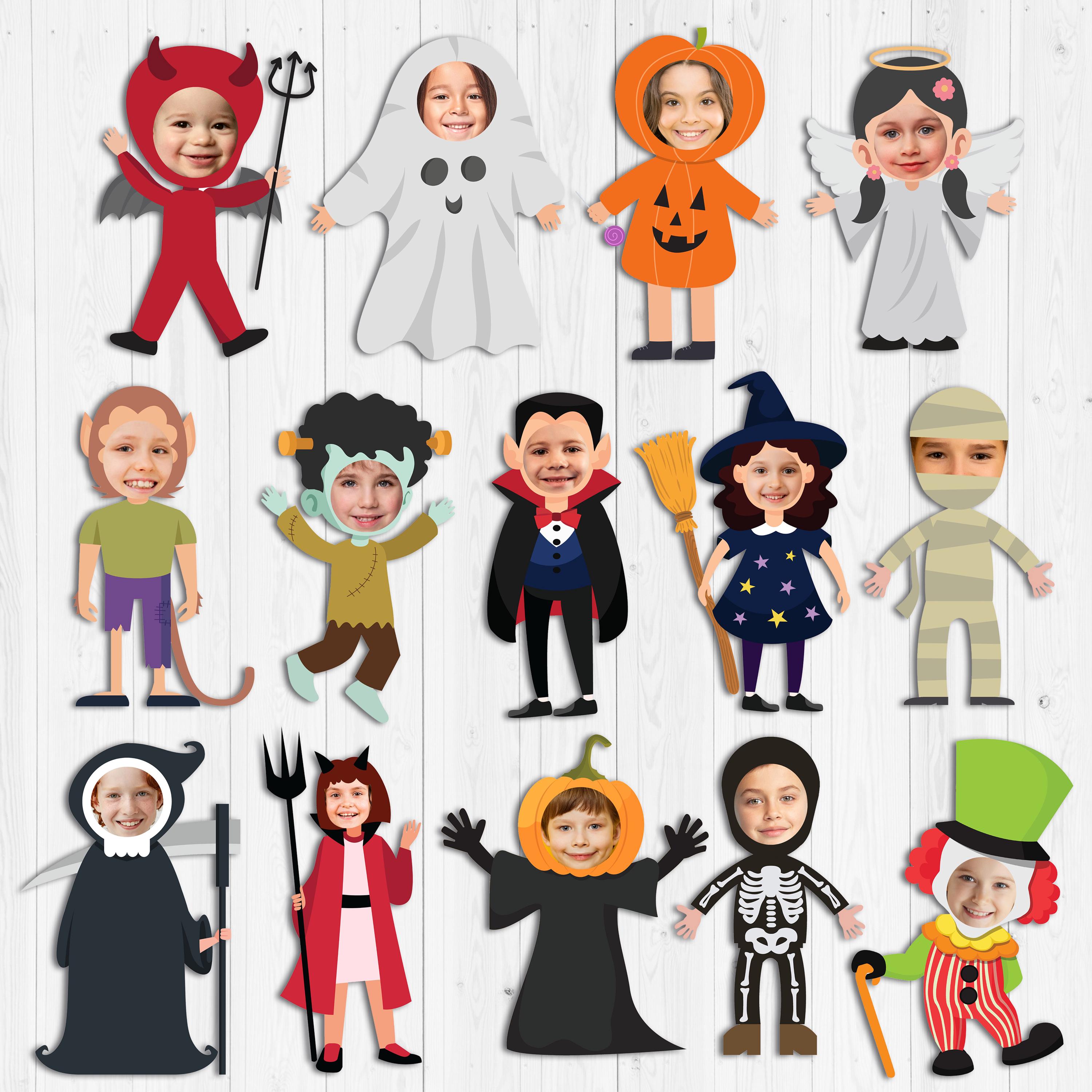 14x Halloween Costume Photo Frames, Bundle, Add Your Own Photo, DIY ...