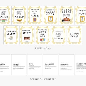 Friends Theme Birthday Party Decor, BUNDLE, Friends Banner | Invitation ...