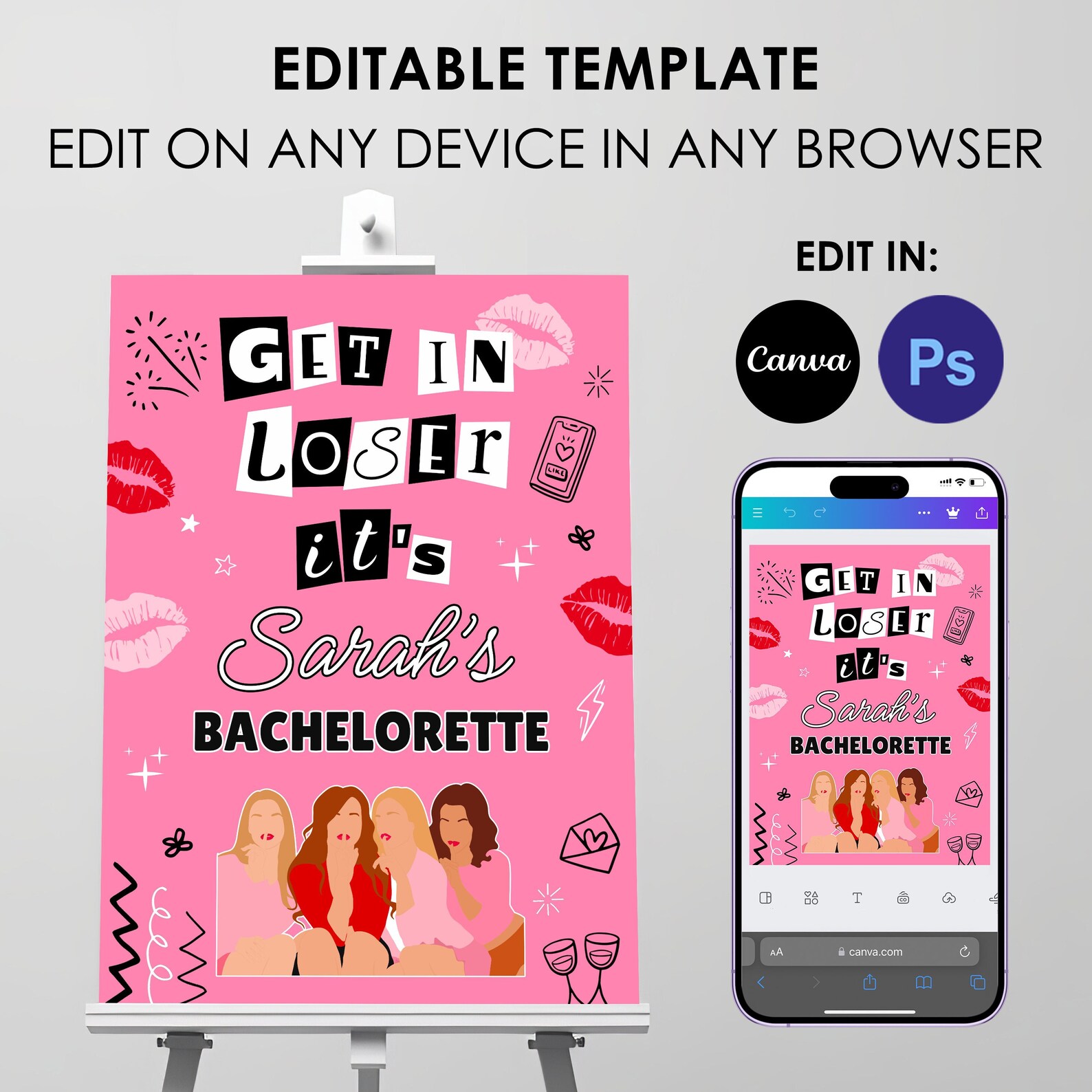 Personalized Mean Girls Welcome Sign, Burn Book Theme, Mean Girls ...