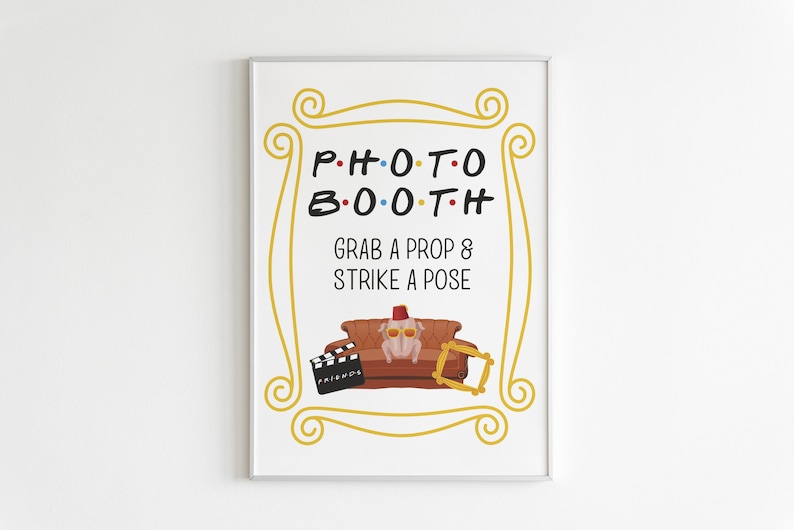 Friends Theme Party Sign, BUNDLE, Birthday | Bridal Shower | Baby ...