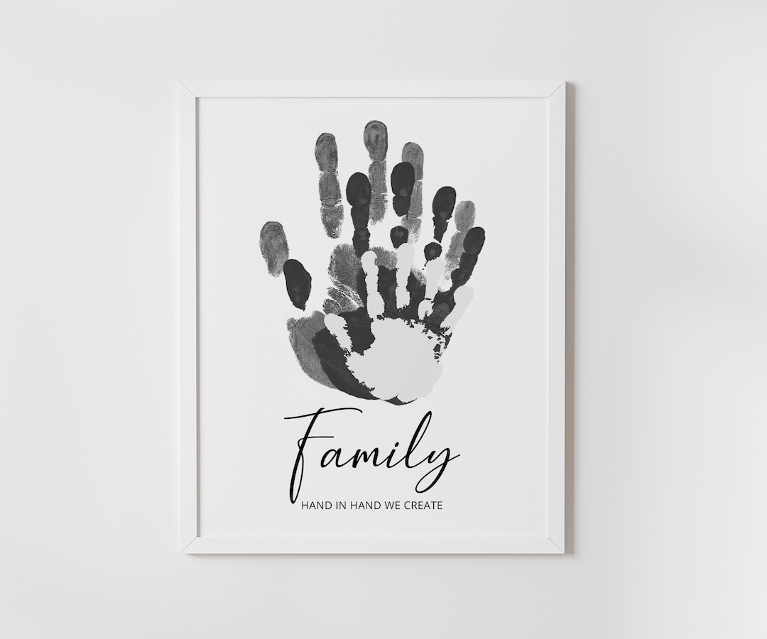 Family Handprint Art Craft, DIY, Memory Decor, Family Hand Print Kit ...