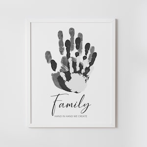 Family Handprint Art Craft, DIY, Memory Decor, Family Hand Print Kit ...