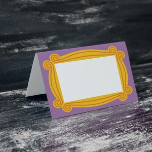 Friends Food Label, Friends Theme Party Decor, Place | Buffet Cards ...
