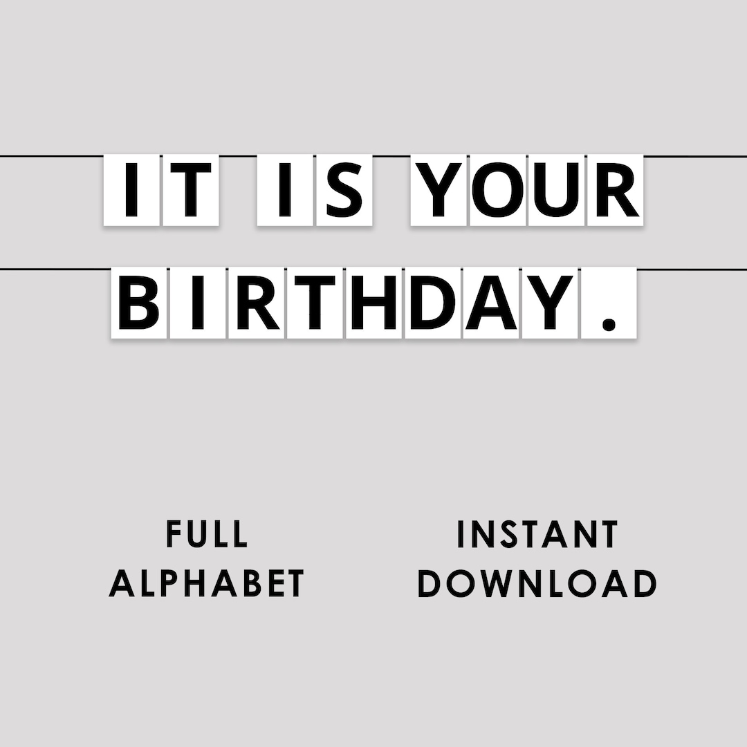 The Office Birthday Banner, It is Your Birthday, Garland, DIY, Office ...