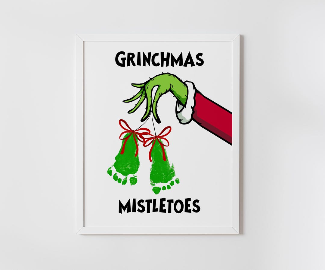 Christmas Footprint Art, Crafts for Kids, Mistletoes, Fun Holiday ...
