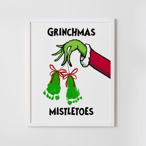 Christmas Footprint Art, Crafts for Kids, Mistletoes, Fun Holiday ...