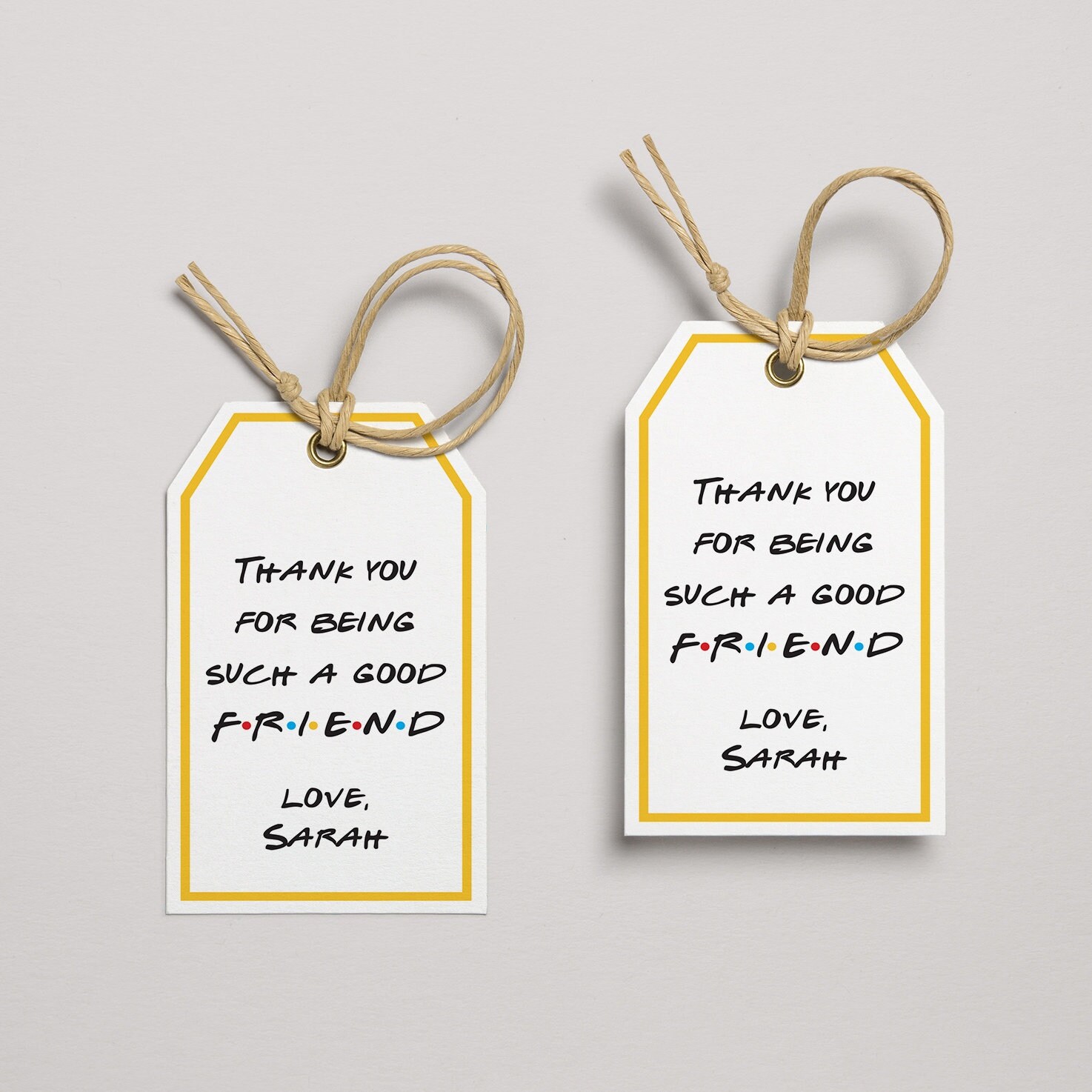 Editable Friends Gift Tag, Friends Theme Birthday Party Favor Tag ...