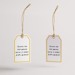Friends Gift Tag, Friends Theme Birthday Party Favor Tag, Thank You Tag ...