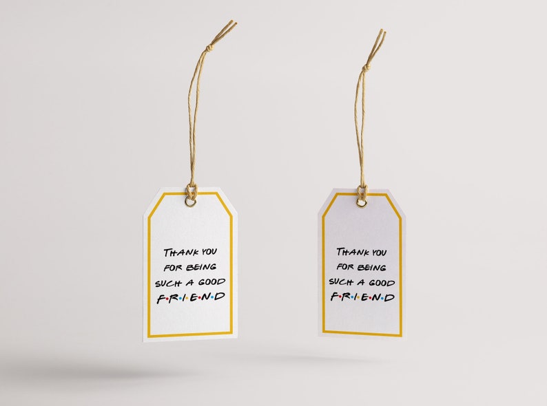 Friends Gift Tag, Friends Theme Birthday Party Favor Tag, Thank You Tag ...