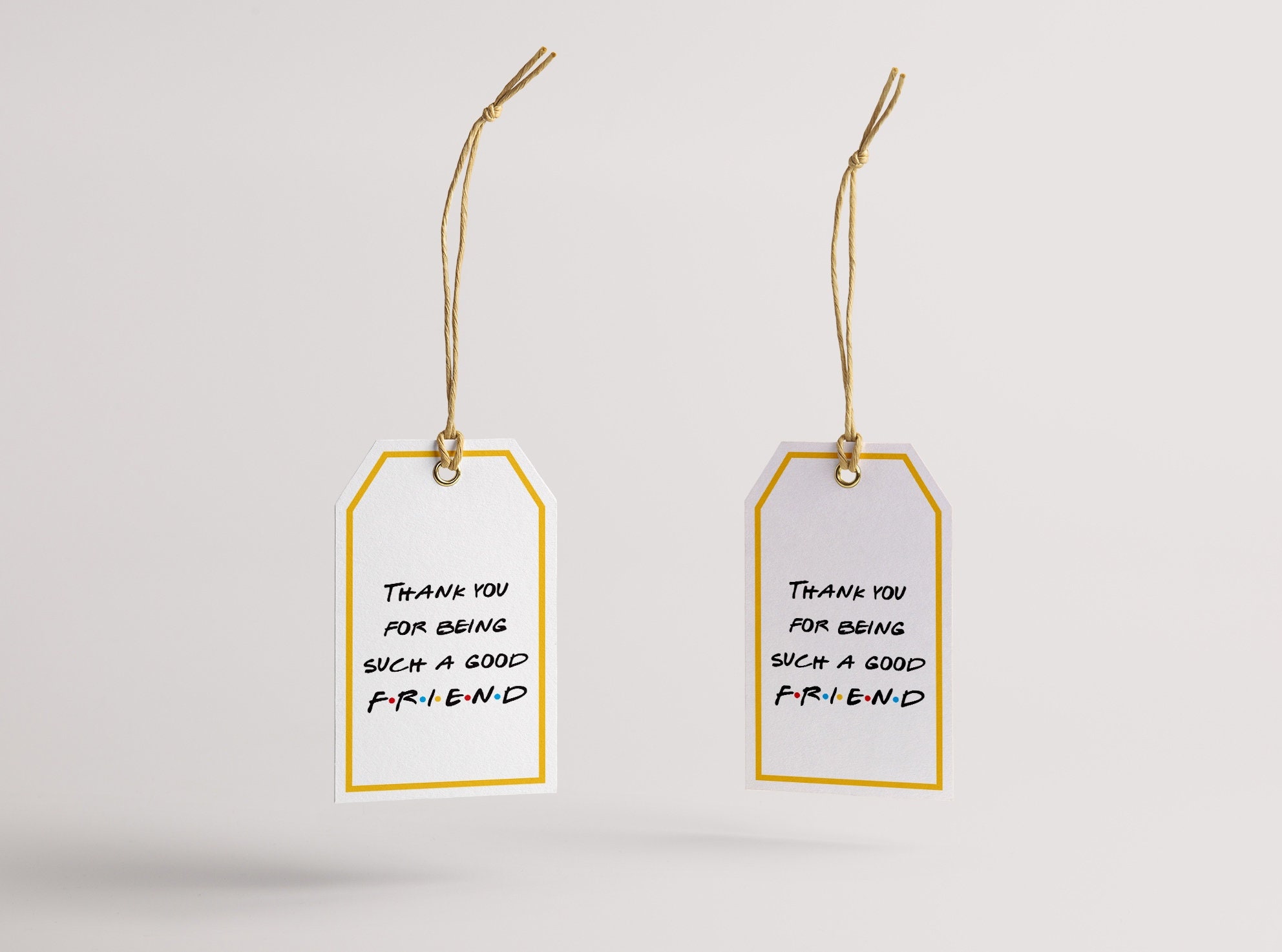 Friends Gift Tag, Friends Theme Birthday Party Favor Tag, Thank You Tag ...