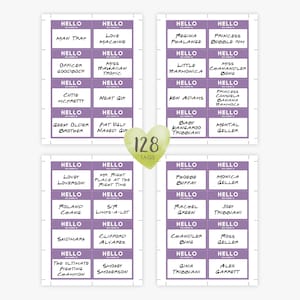 Name Tags, Hello My Name Is, Funny Friends Name Badge, Friends Theme ...