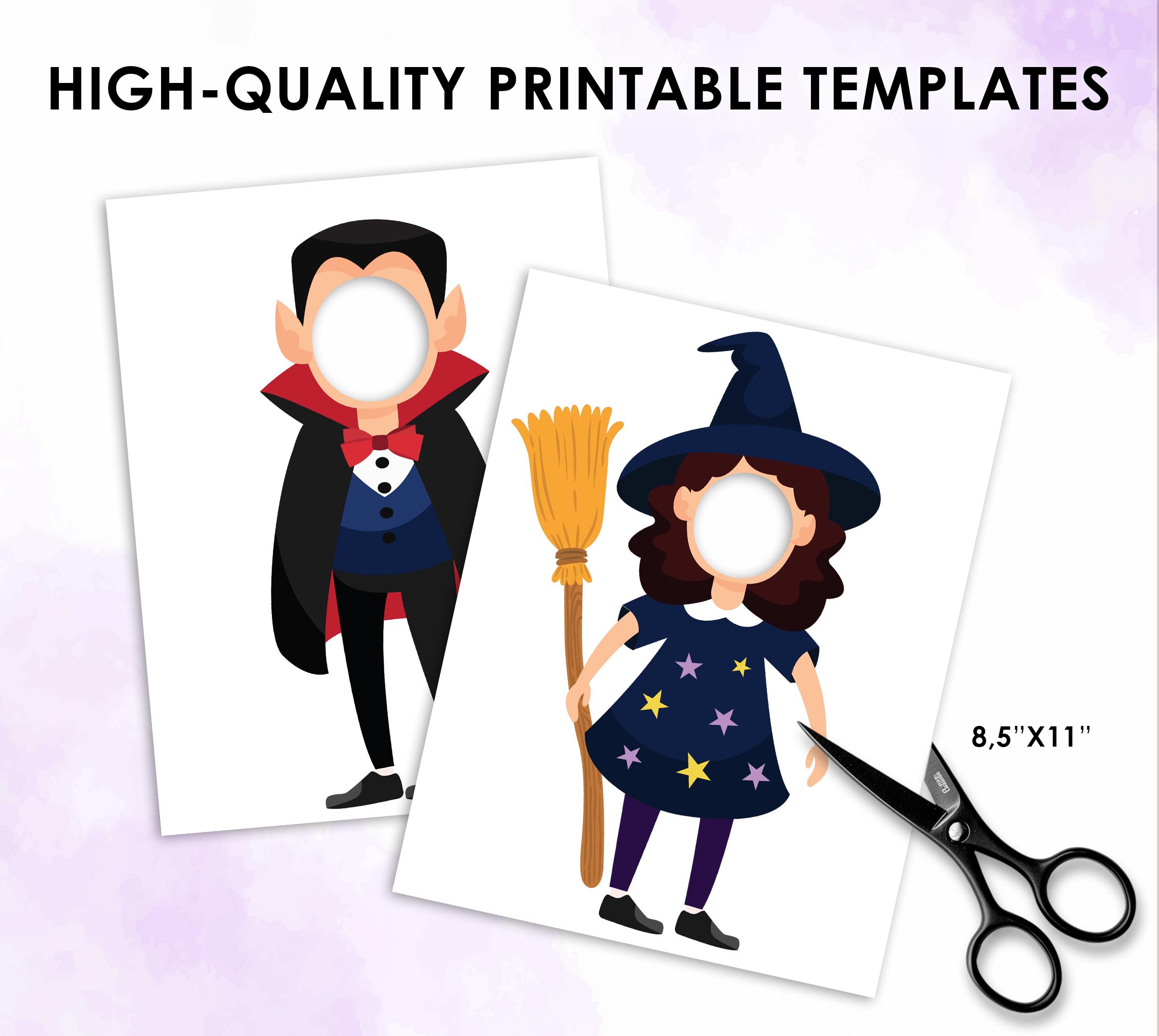 14x Halloween Costume Photo Frames, Bundle, Add Your Own Photo, DIY ...