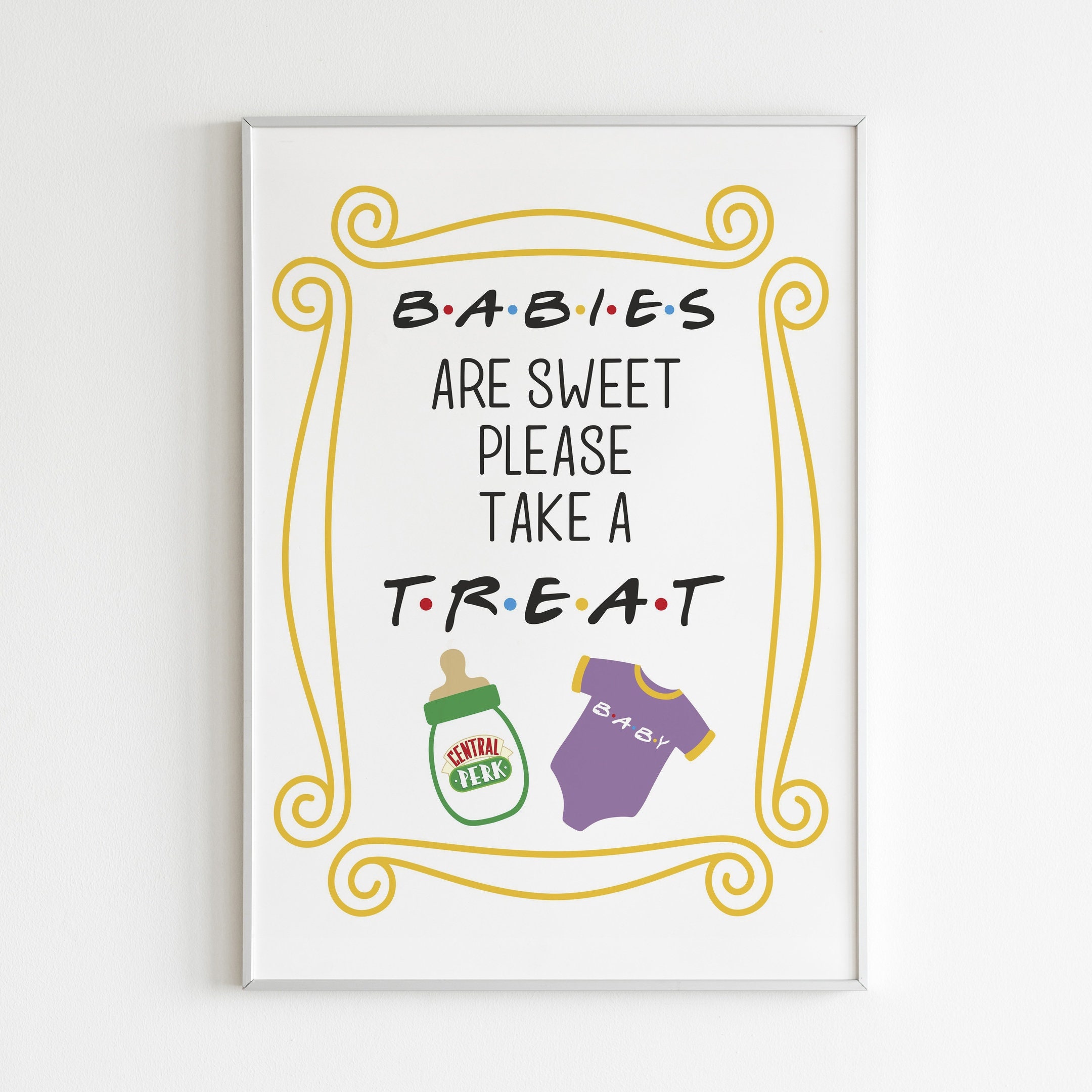 Friends Theme Baby Shower Sign, BUNDLE, Baby Shower Party Signs Table ...