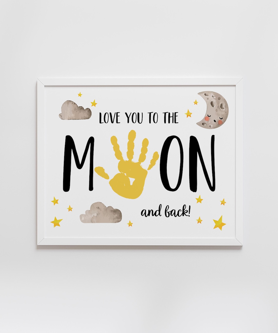 I Love You to the Moon & Back, Valentine's Day Handprint Art Craft for ...