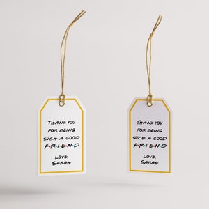 Editable Friends Gift Tag, Friends Theme Birthday Party Favor Tag ...