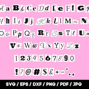 Burn Book Alphabet, Letters + Numbers + Symbols, Burn Book Font, Svg ...