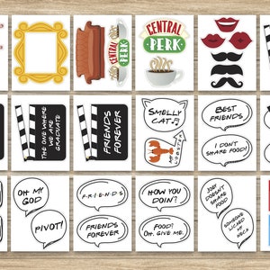 Friends Photo Booth Props, Friends Theme Birthday Party Props, Friends ...