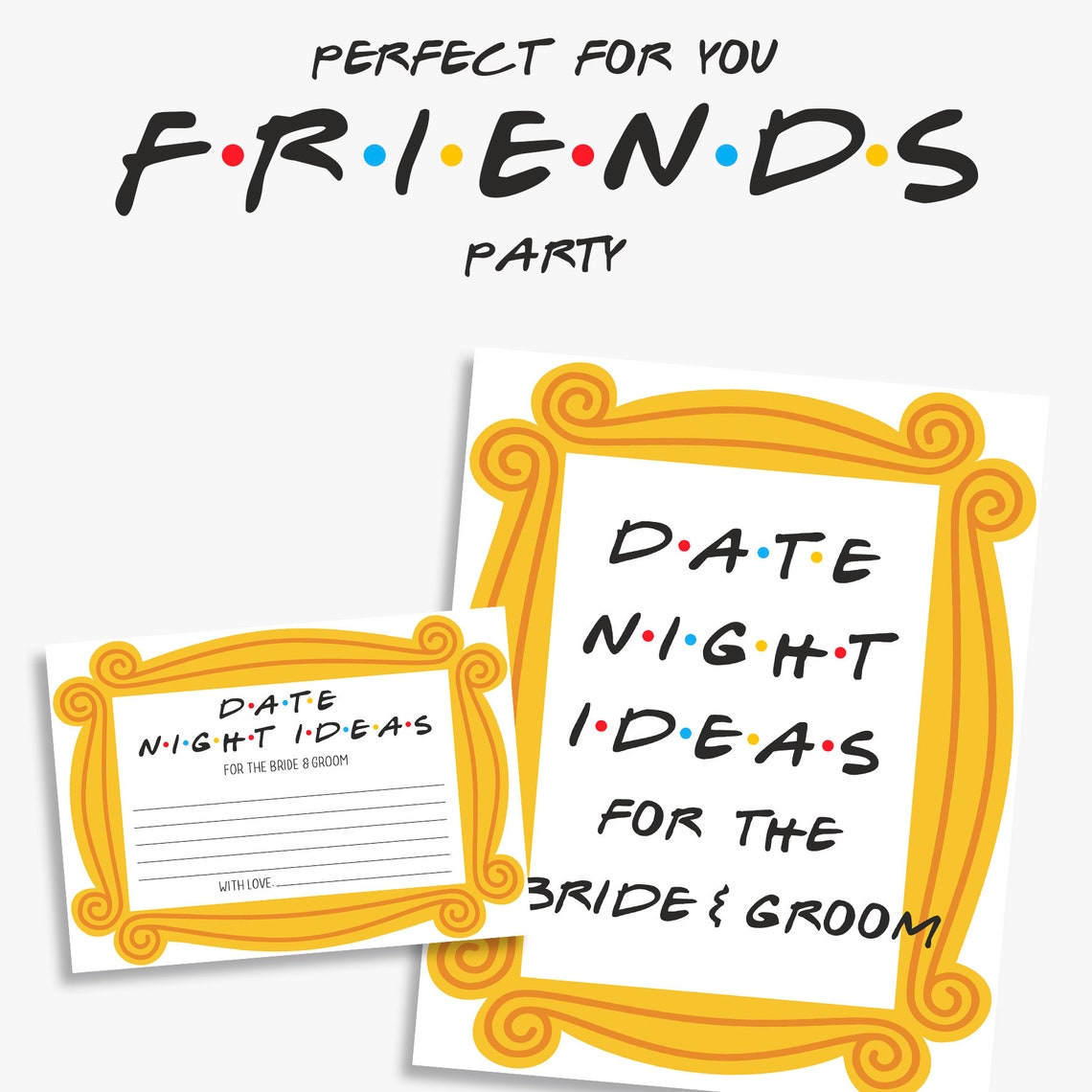 Friends Bridal Shower Games, BUNDLE, Friends Theme Bridal Shower ...